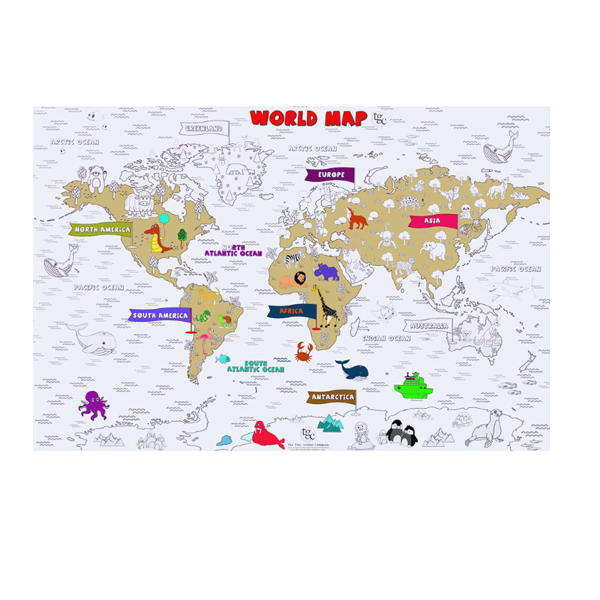 Wholesale The TGC (TGGPWM) Explore The Theme World Map with Colouring ...